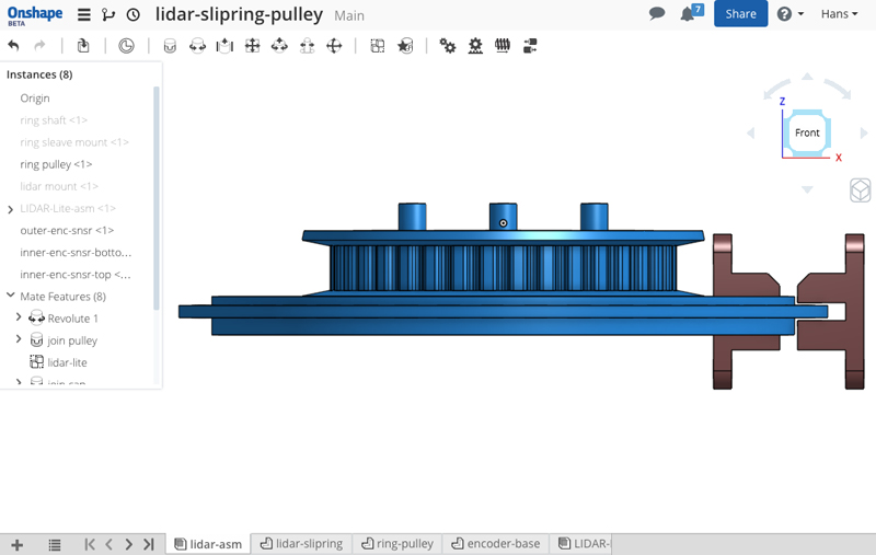 hansbot - A Robot Builder's feed: Lidar Encoder Pulley