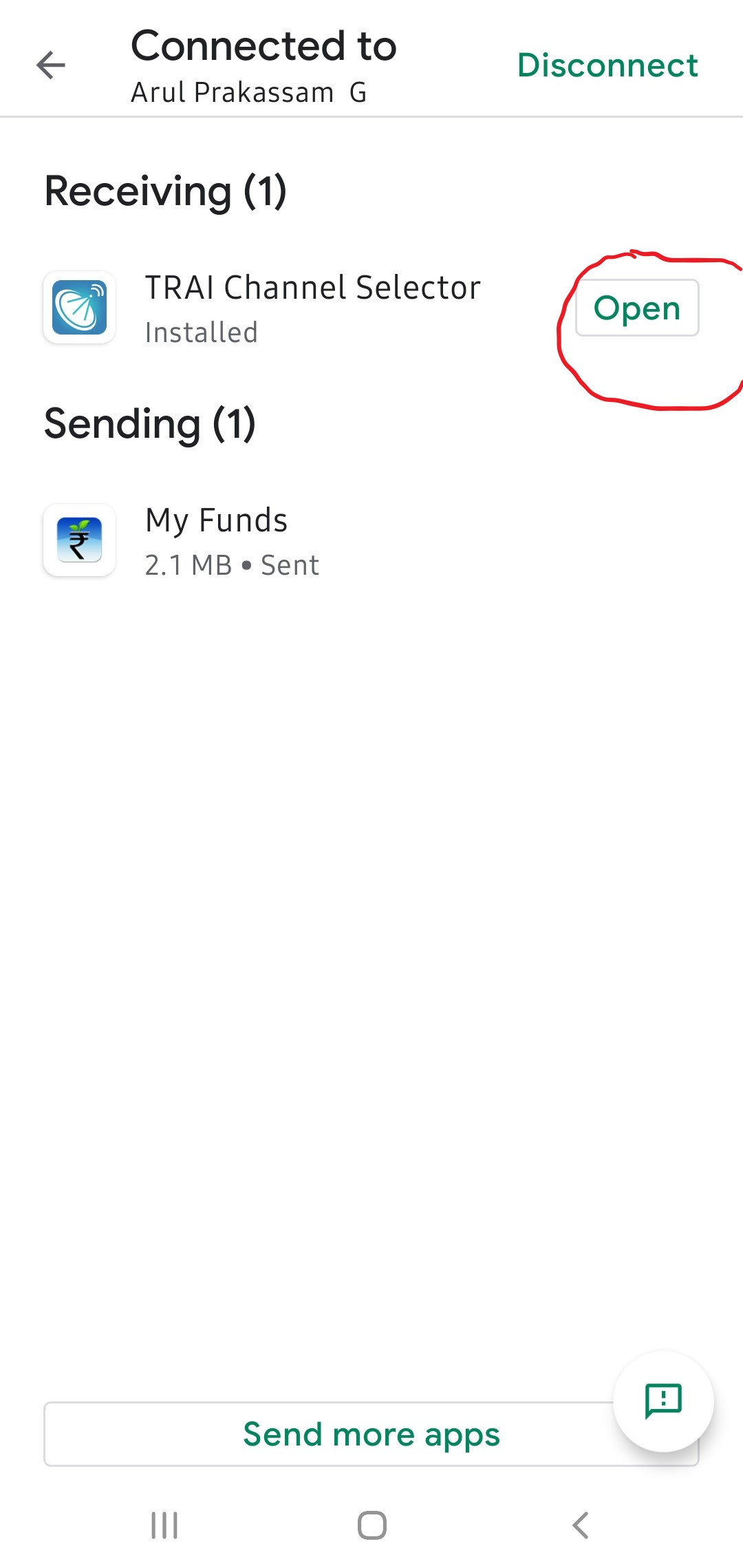 Now Share apps using Play Store nearby share
