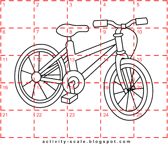 Kids Printable Drawing Activity: Bicycle Activity for kids