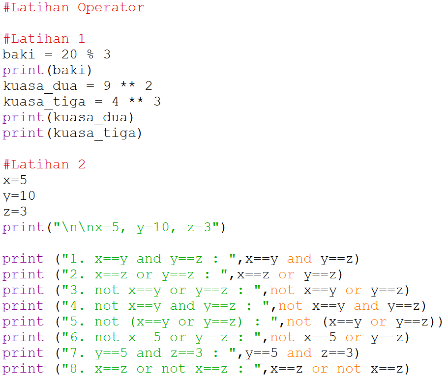SAINS KOMPUTER & ASAS SAINS KOMPUTER: ASK T2 : LATIHAN PYTHON TANPA ...