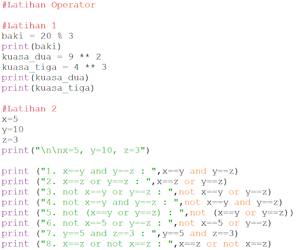 SAINS KOMPUTER & ASAS SAINS KOMPUTER: ASK T2 : LATIHAN PYTHON TANPA ...