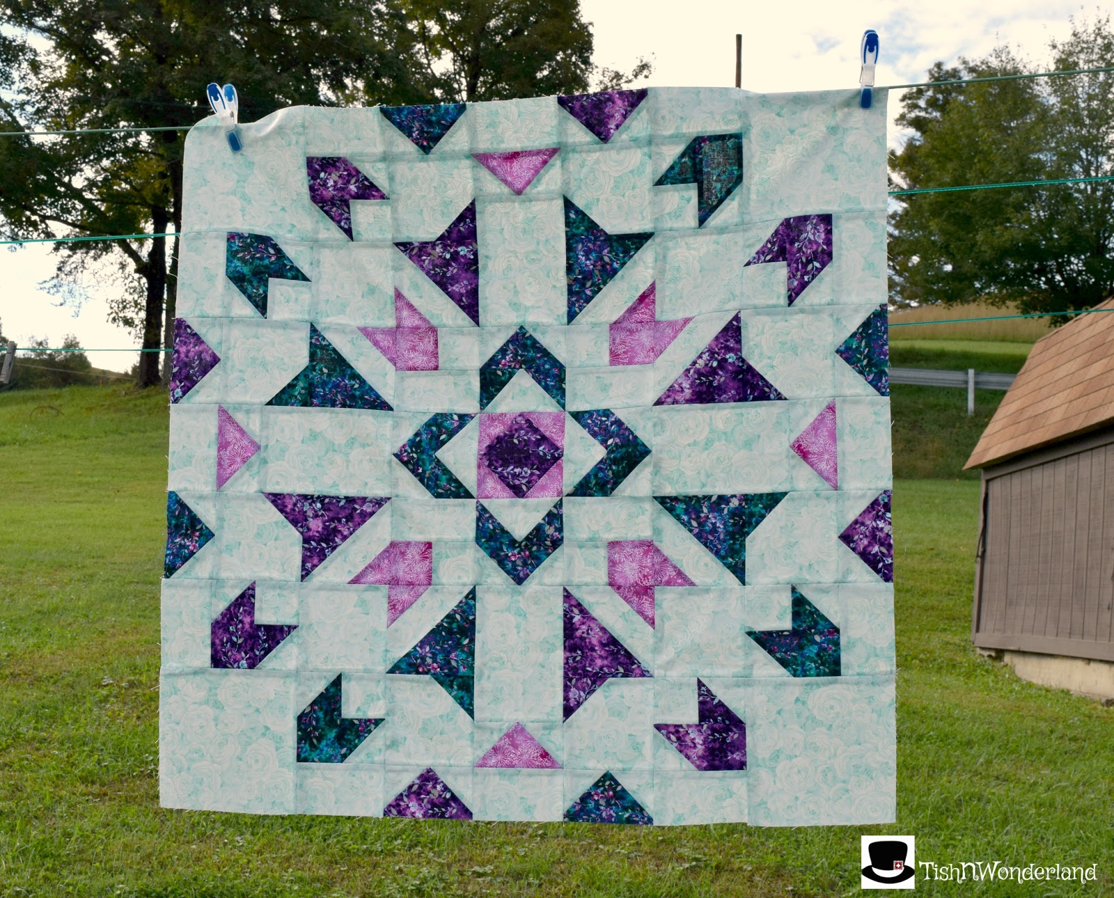 Tish's Adventures in Wonderland: Fireburst Mystery Quilt--The Layout