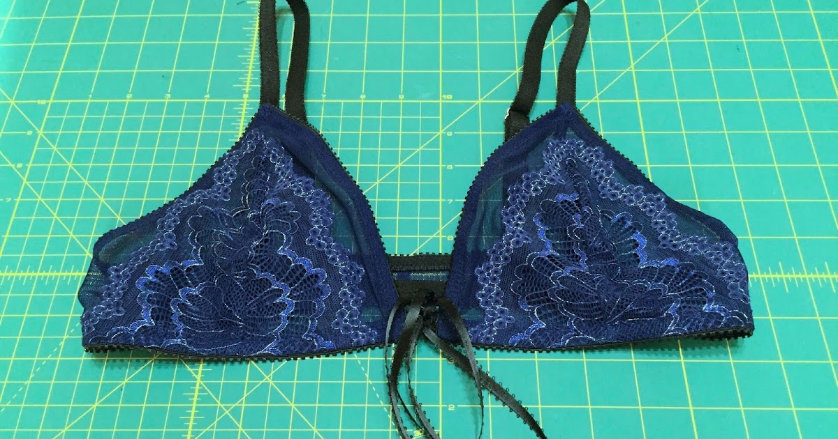 Glitter Pretzel: Cute Navy & Silver Triangle Bra