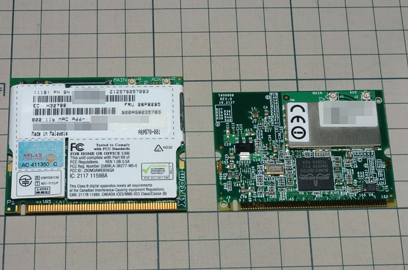 電算機孝行: ThinkPad T30 も無線LANカード交換