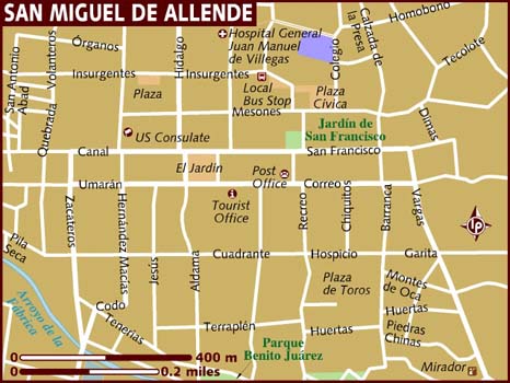 Mapa de San Miguel de Allende Político Región | Mapa Político Ciudad ...