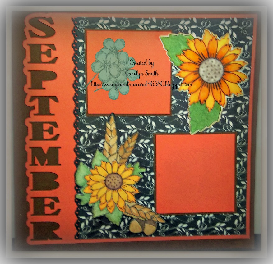 Granny Ma's Creations: September Scrapbook Train Layout - Page One
