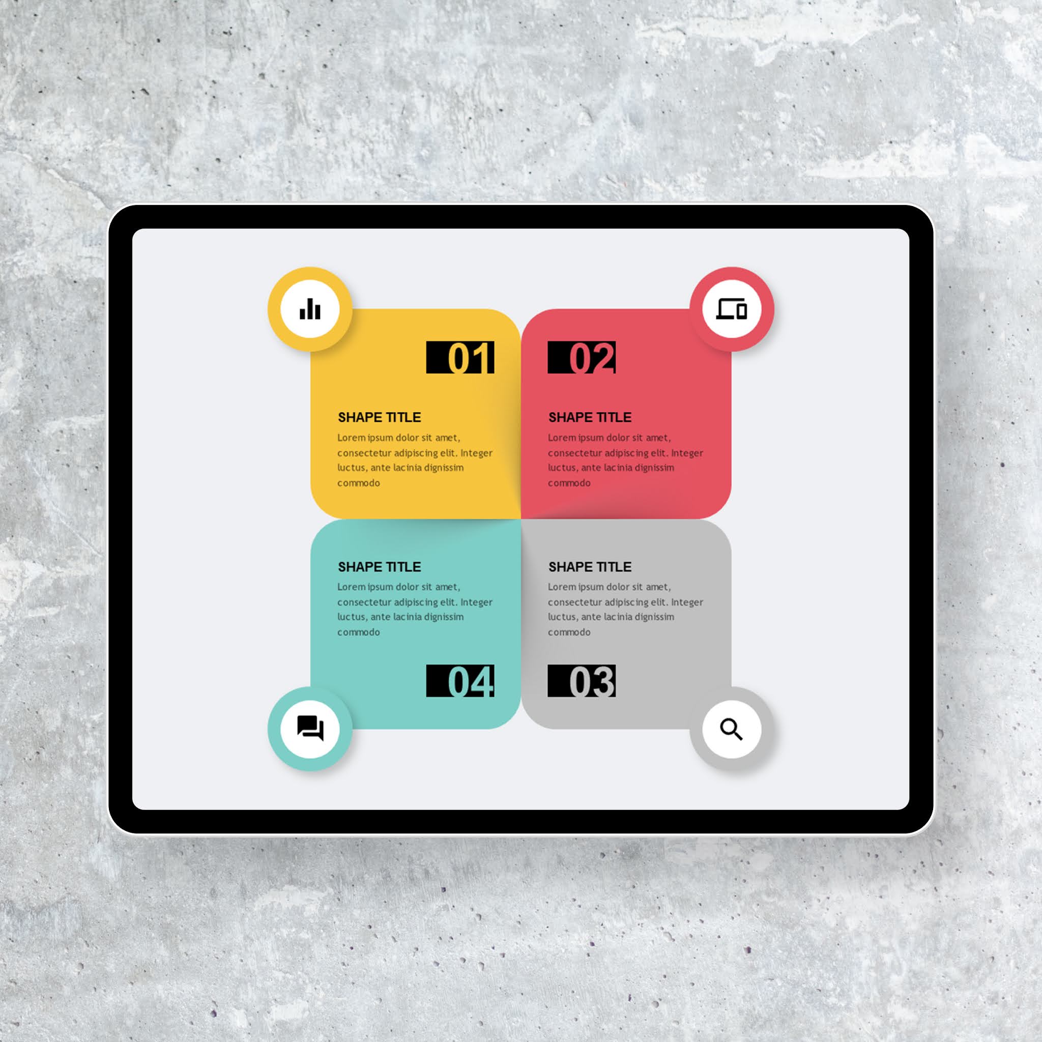 Four Section Block PowerPoint Templates - PowerPoint Free