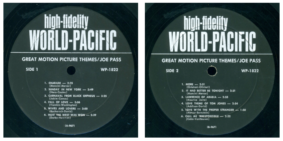 PACIFIC JAZZ / WORLD PACIFIC LABELOGRAPHY