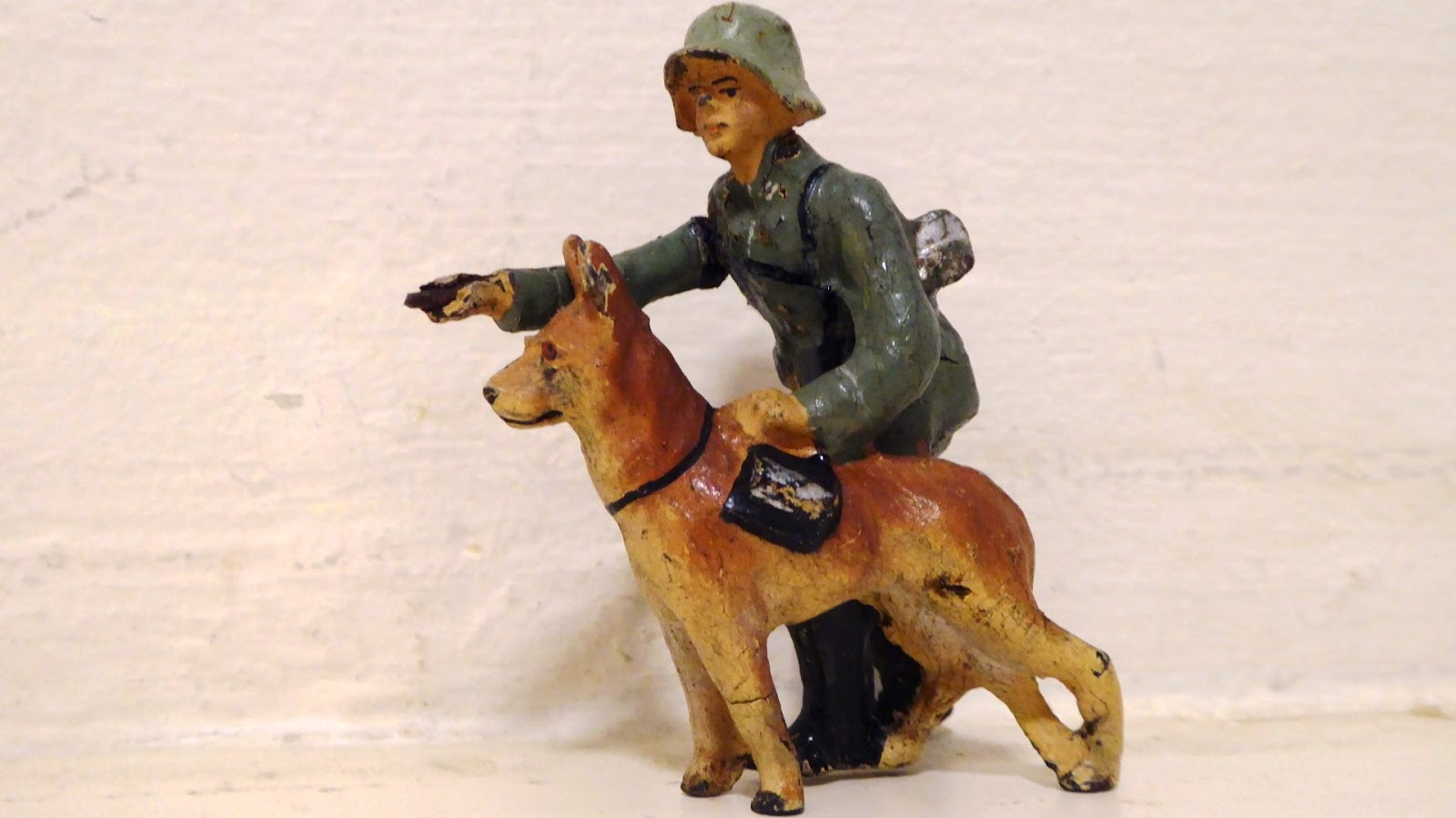 Toy soldiers and real battles: WW2 German Signal Corps soldier with his ...