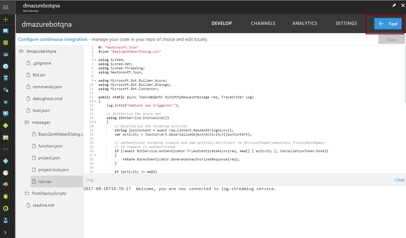 Microsoft Dynamics Crm And Microsoft Azure Learn The Ropes How To Create An Azure Bot Using Qna