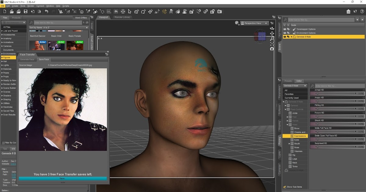 Daz Studio Face Transfer