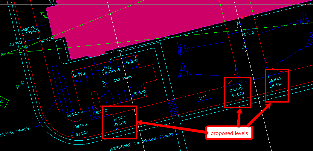 The proposed access road centrelines were in polyline format which we ...
