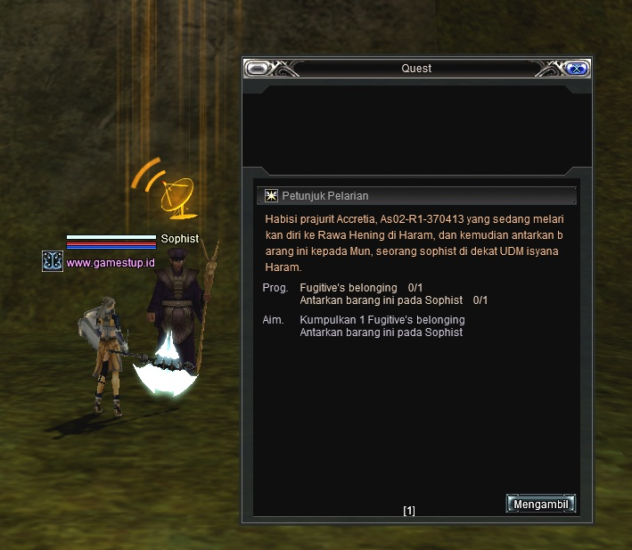 Quest Upgrader 1-7 B Bangsa Cora - RF Online - GameStup