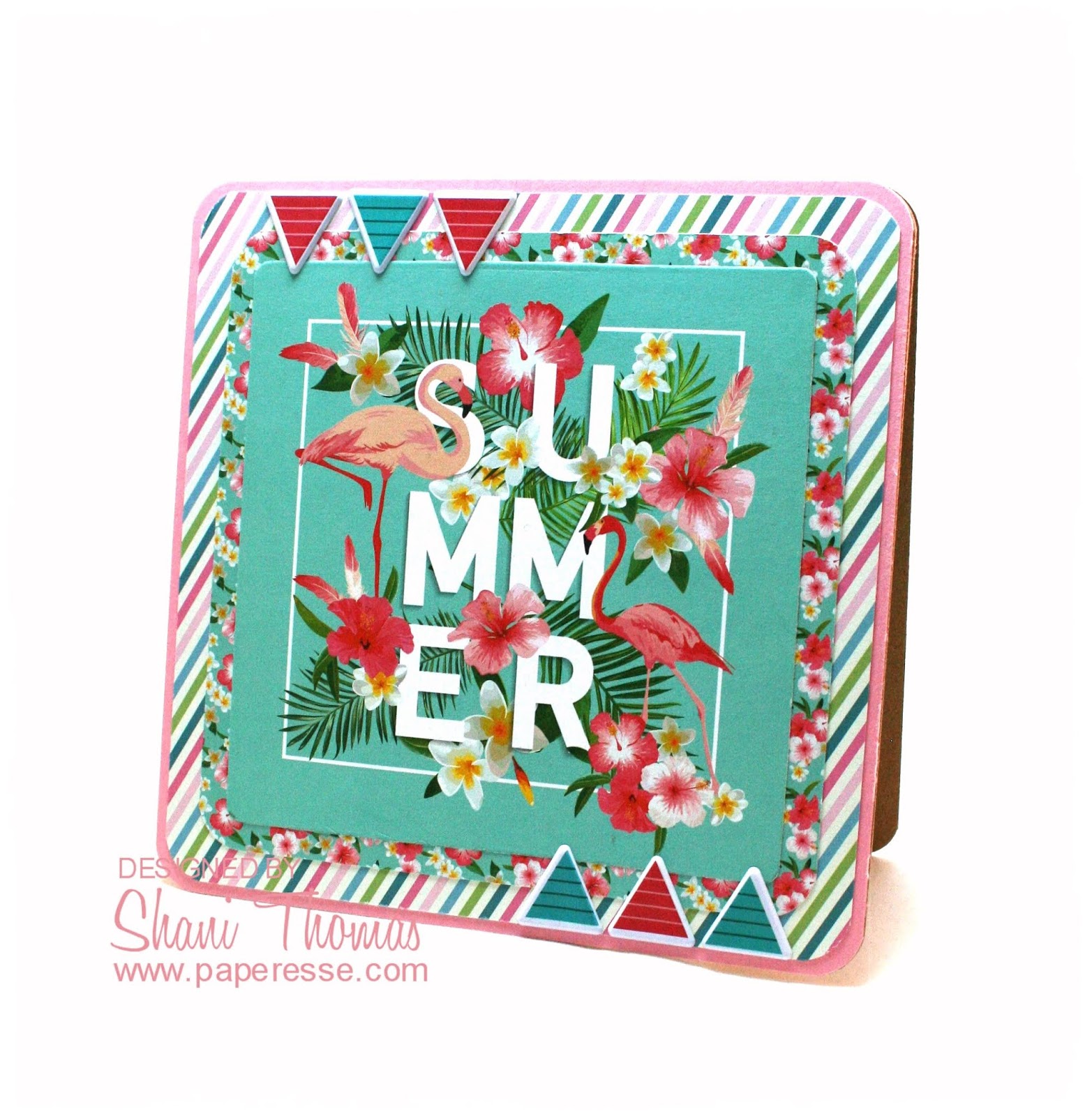 Flamingo Happy Summer card | Paperesse