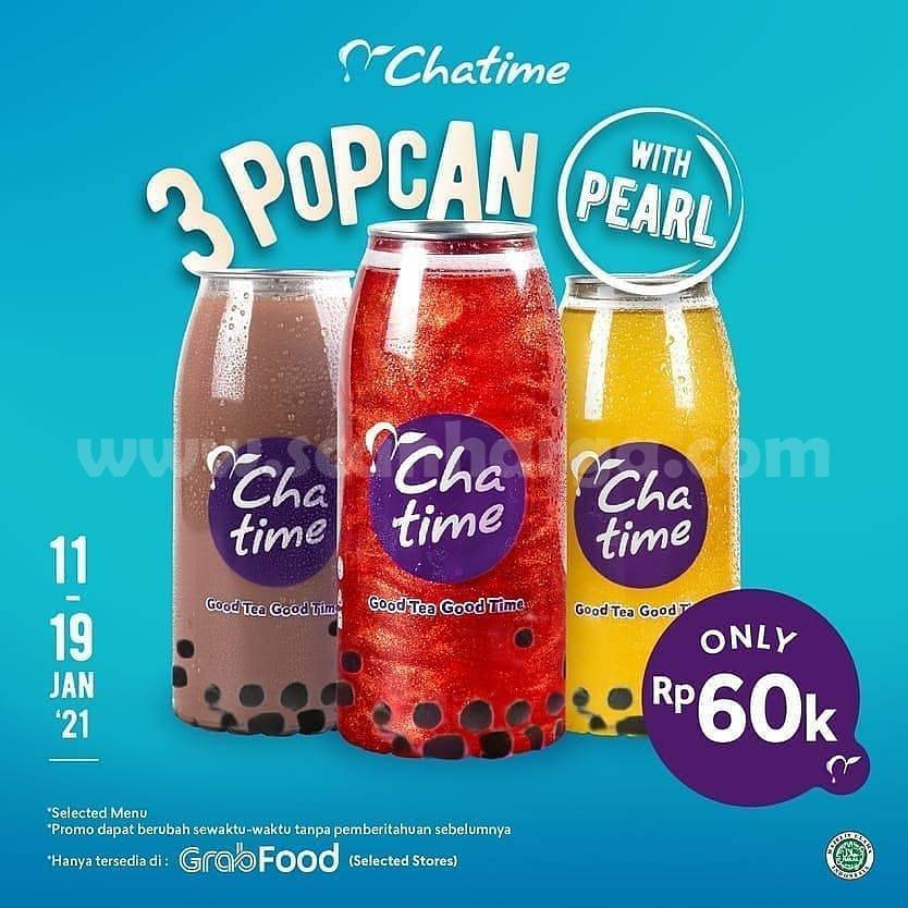 CHATIME Promo harga spesial 3 POPCAN with PEARL hanya 60K - scanharga CHATIME Promo harga spesial 3 POPCAN with PEARL hanya 60K - scanharga
