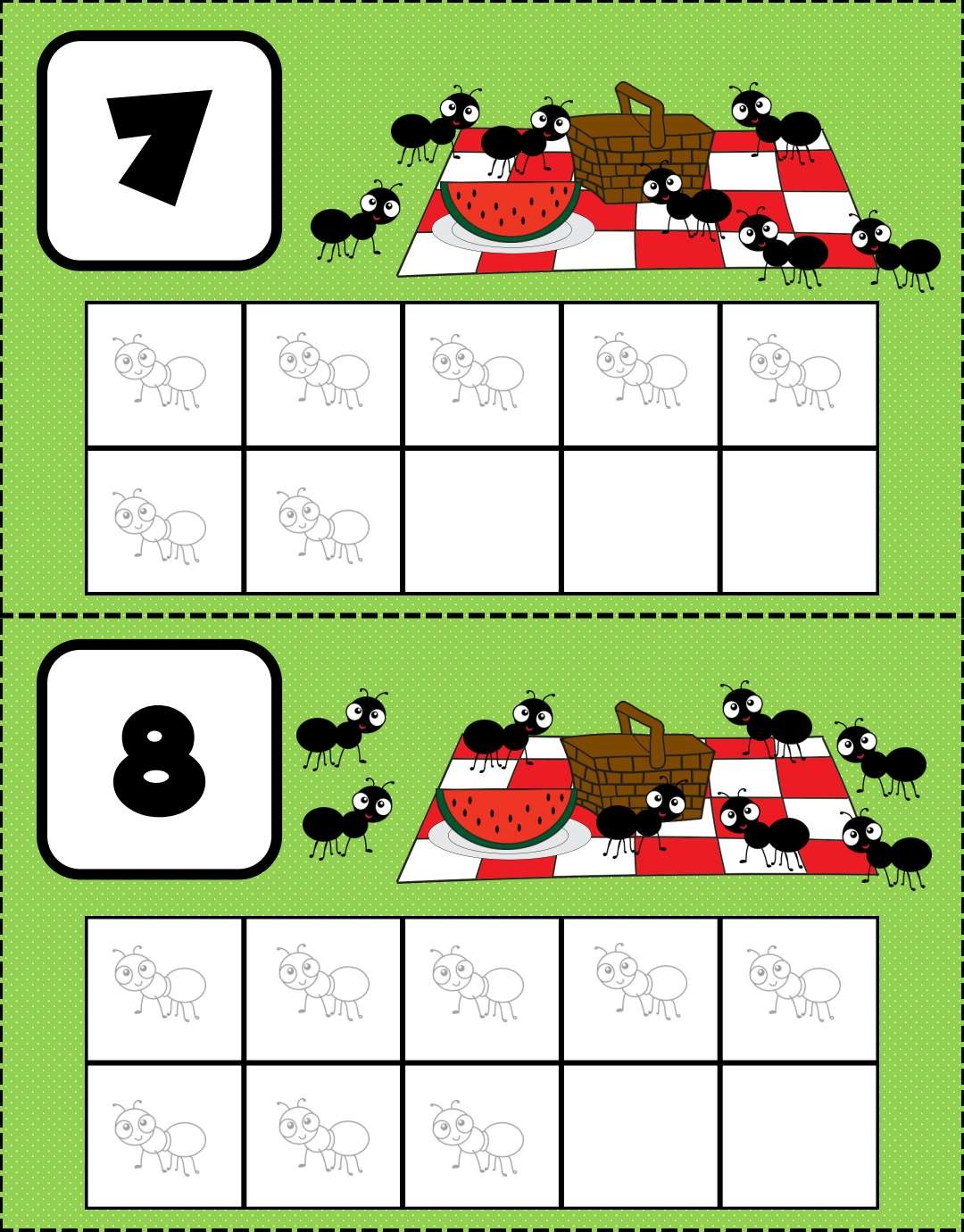 Fichas numéricas Fichas para trabalhar número e quantidade ...