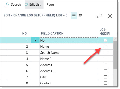 Steve Endow - The Blog: Business Central: Change Log feature