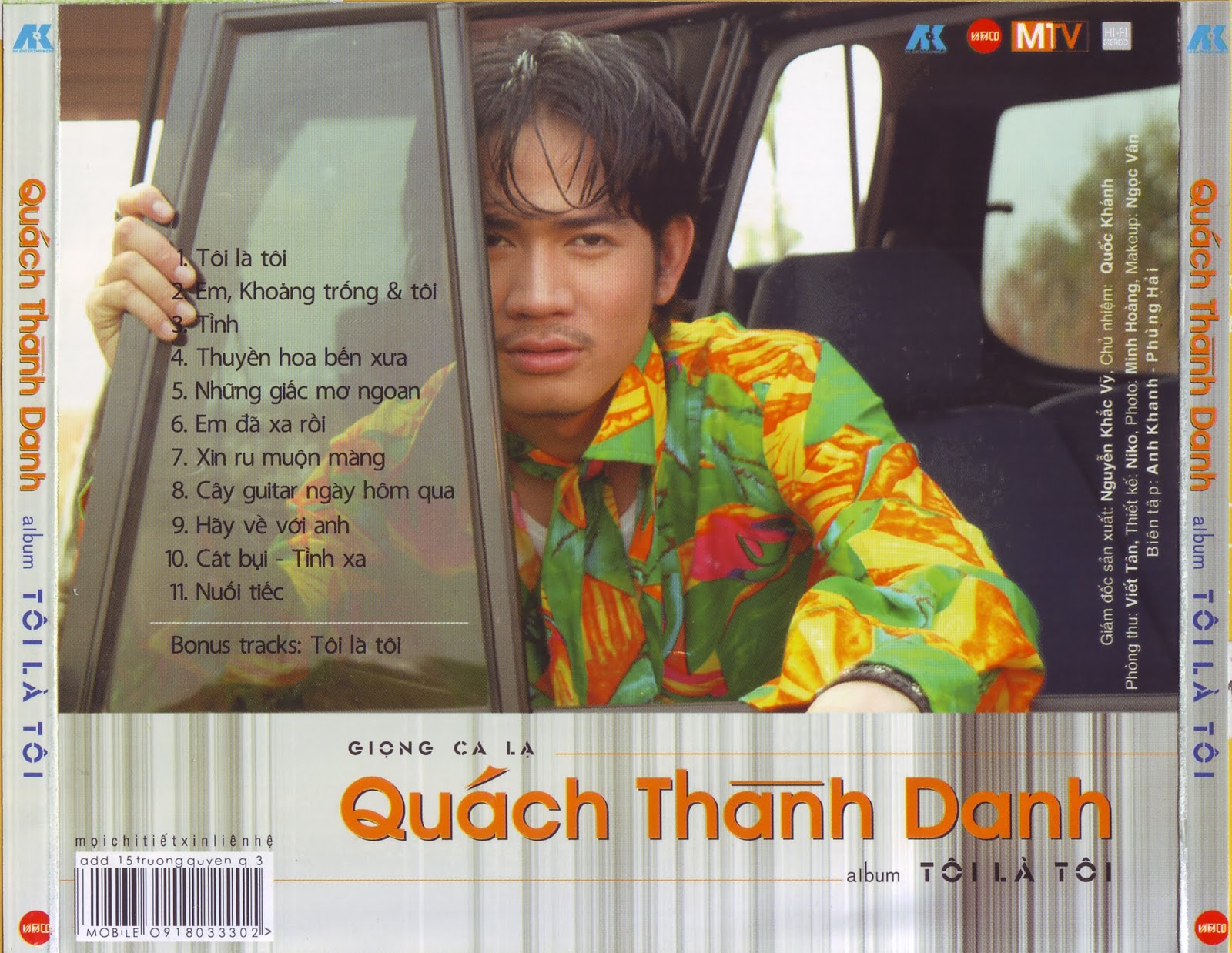 Vafaco CD - Quách Thành Danh Vol.1 (Tôi Là Tôi) (2004) ~ Cover Nhạc Việt
