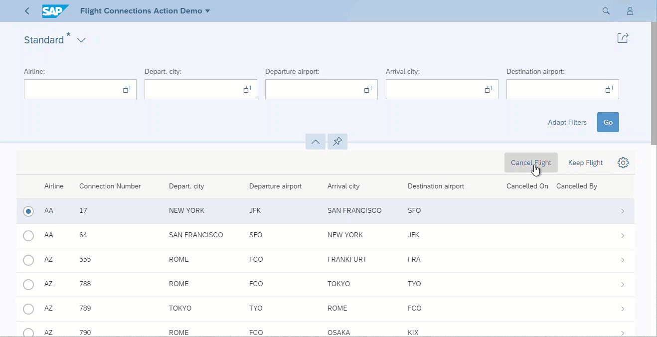 Sap Abap Central Fiori Elements List Add And Implement Action Button