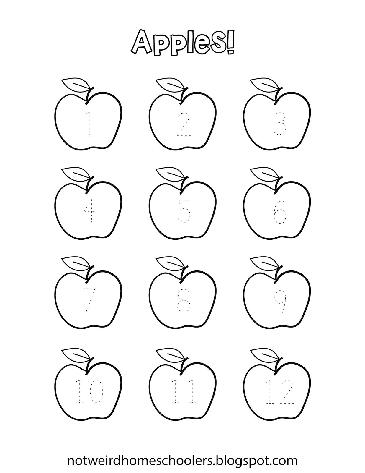 Apple Number Puzzle Preschool « Preschool And Homeschool 943