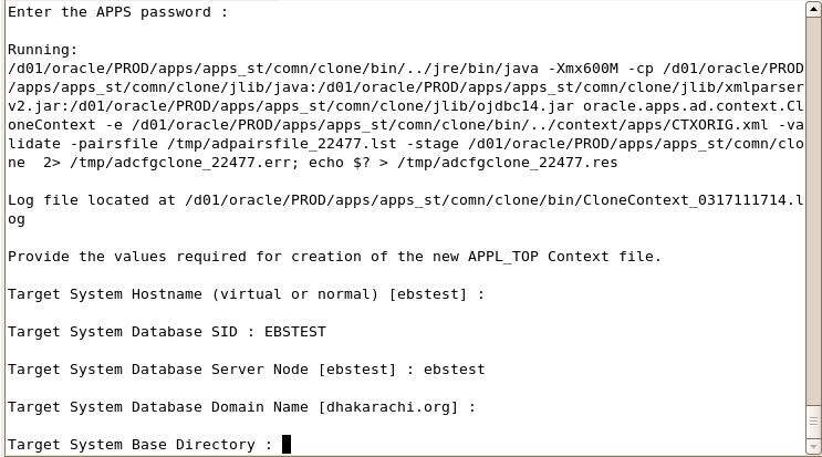 Oracle Ebs Cloning With File System Cold Backup