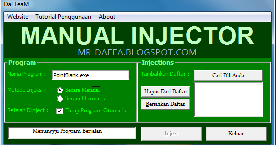 ( SOURCE CODE ) Manual + Auto Injector Cheat Point Blank ~ DaFTeaM Shoot
