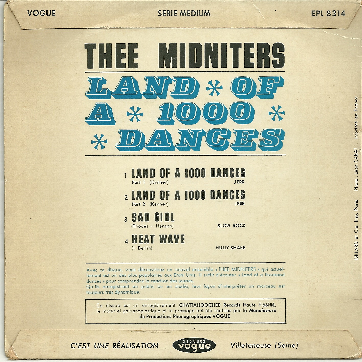 You Found That Eastside Sound: EASTSIDE BANDS - THEE MIDNITERS