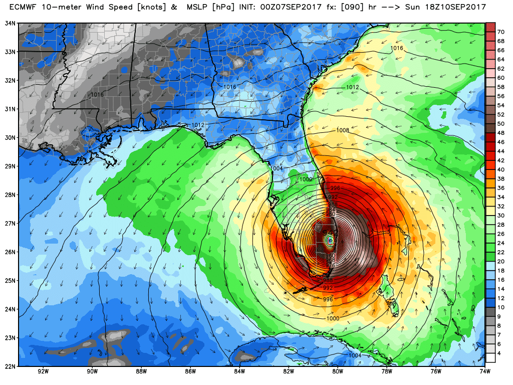 Cliff Mass Weather Blog: American Versus European Models and Irma's Big ...
