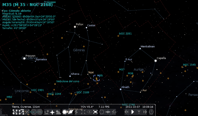 EL MIRON DEL CIELO: CATALOGO MESSIER, M35