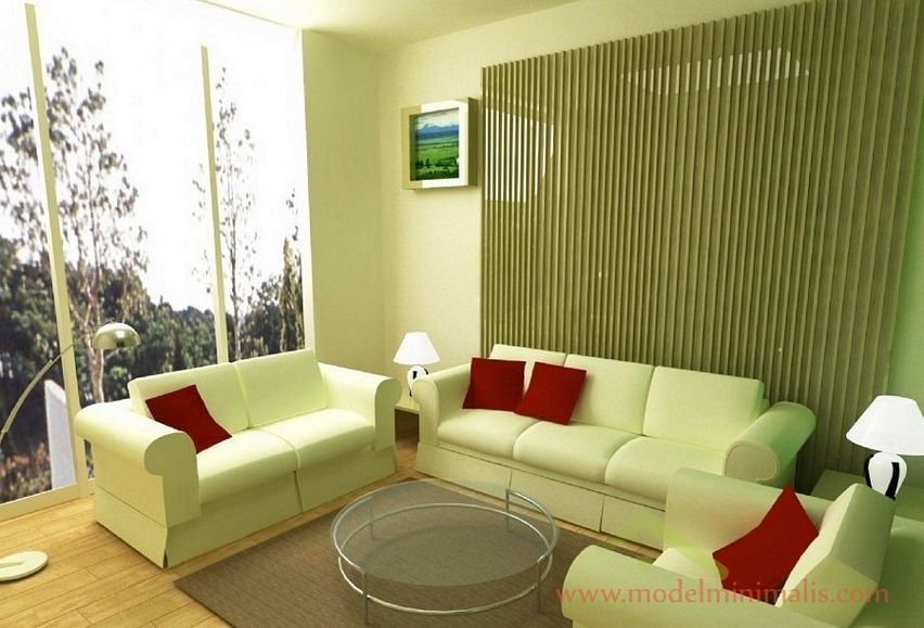 Denah dan Desain Rumah Minimalis: Gabungan Cat Interior Ruang Tamu ...