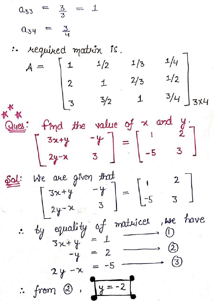 CH 3 - Matrices - Plus Two
