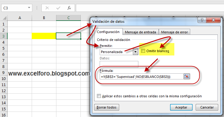 Validación de datos en Excel.. | EXCEL FORO: Un blog de Excel