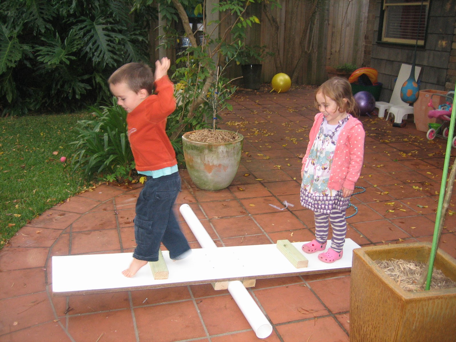 Crafty little people: Home made see-saw