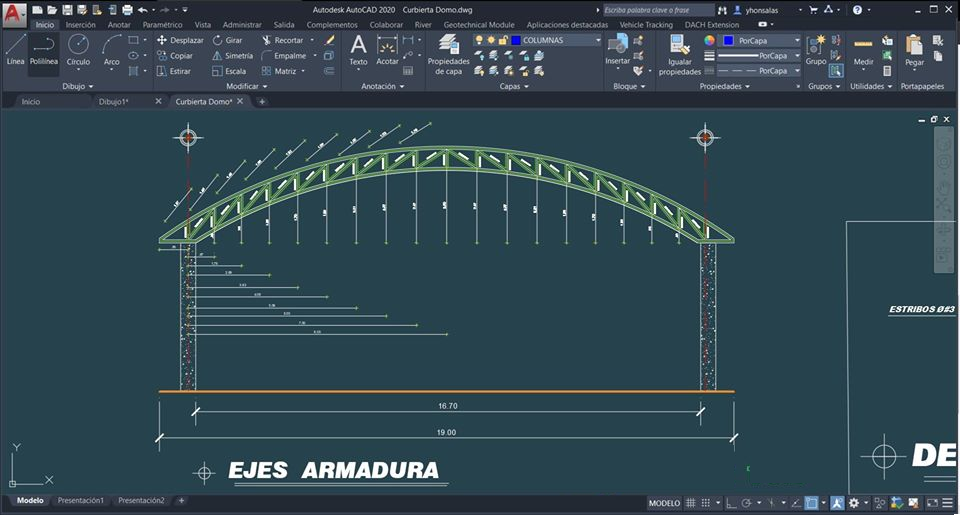 Download Free Autocad Plan of a Metal frame construction - FantasticEng