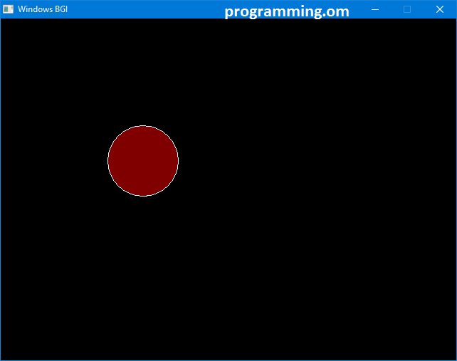 Draw A Fill Color In Circle Using C Graphics
