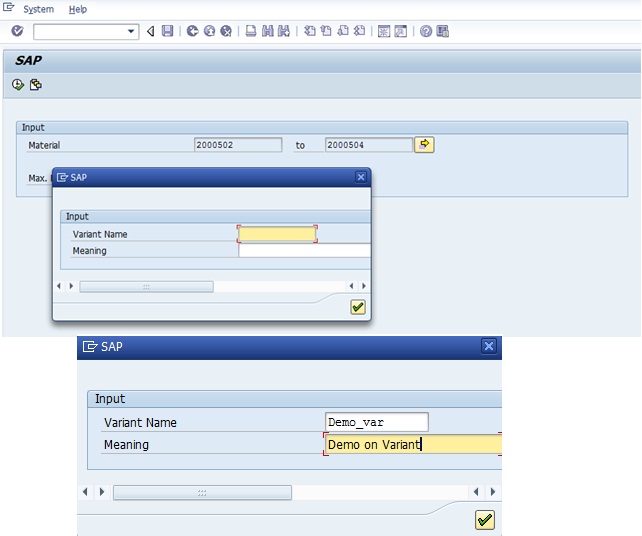 SAP ABAP Central: Creation of Selection Screen Variant in Module Pool ...