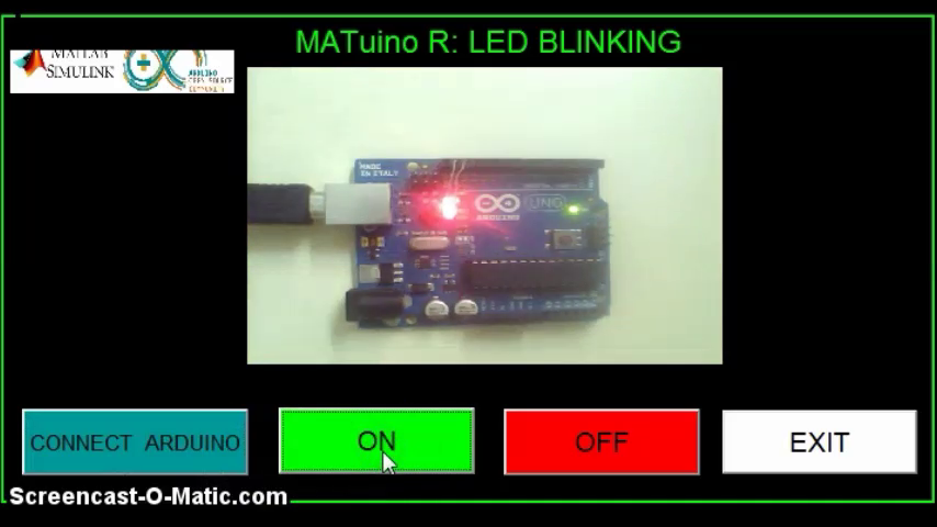 MATuino R: MATLAB GUI Arduino LED blinking MATuino R: MATLAB GUI Arduino LED blinking