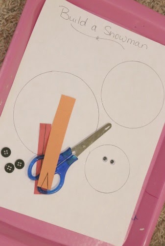 Snowman Cutting Activity for Preschool | School Time Snippets