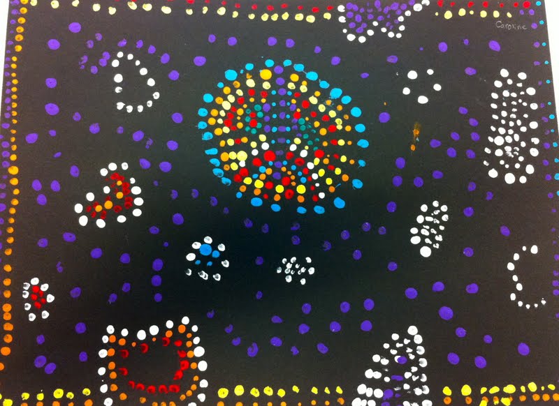 Expression of Imagination: Dot Art by Grade 2