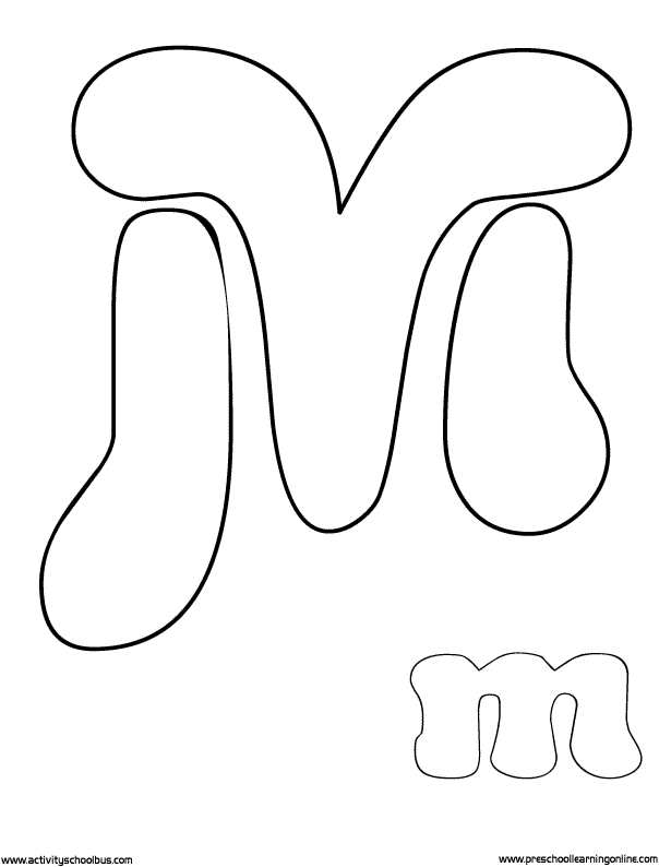 The Letter M In Bubble Letters - Formal Letter