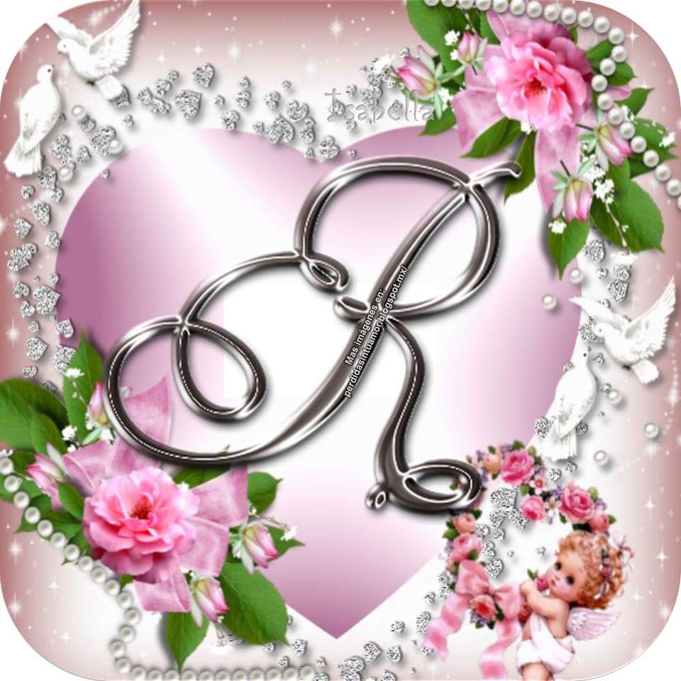 INICIALES Y NOMBRES PARA TI: ADORNO DE CORAZÓN CON TU INICIAL