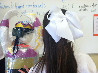 Dunham Middle School Art: Cellophane Human Form Sculptures