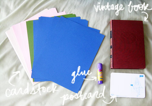 23 Delight: VINTAGE BOOK POSTCARDS