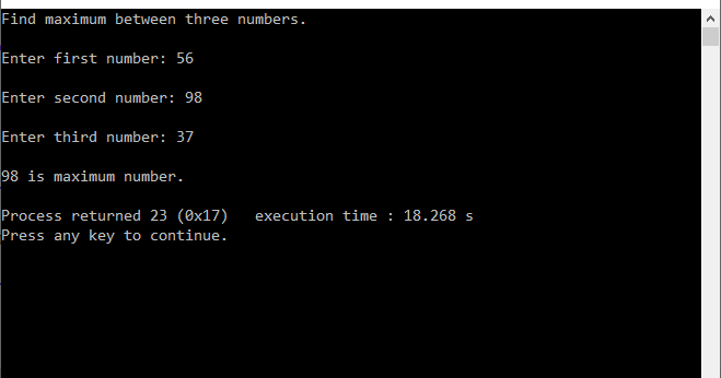 RakibOFC: 02. Write a C program to find maximum between three numbers