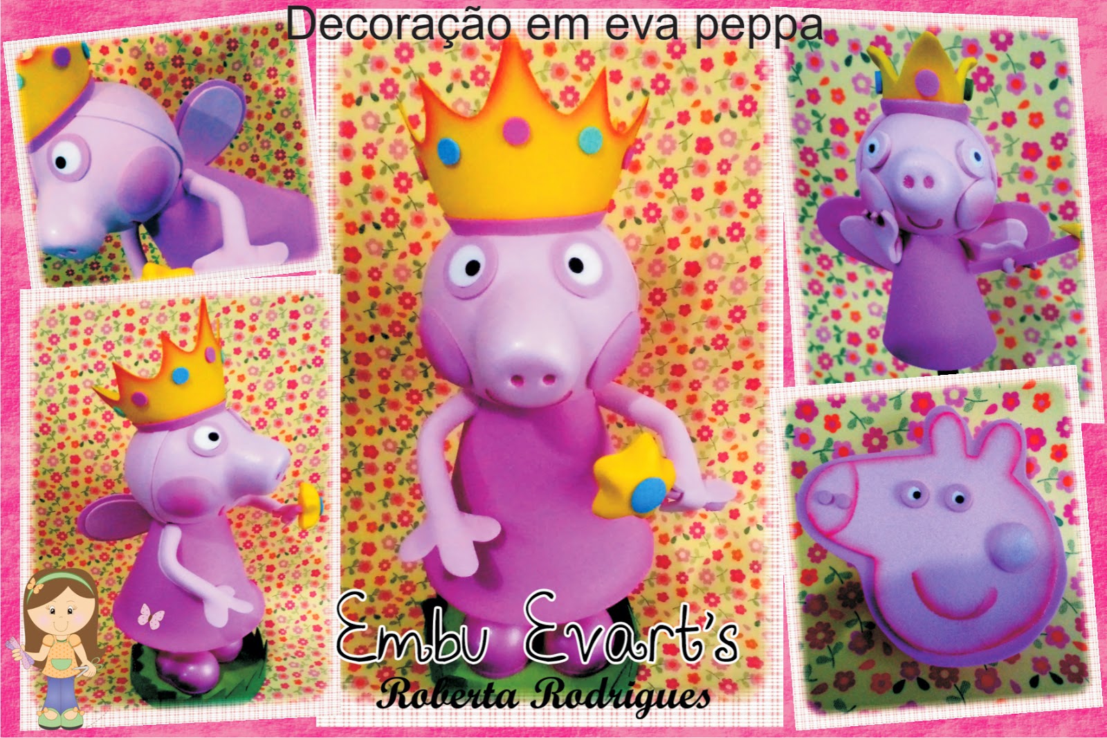 peppa pig em eva - Embu EVArt´s