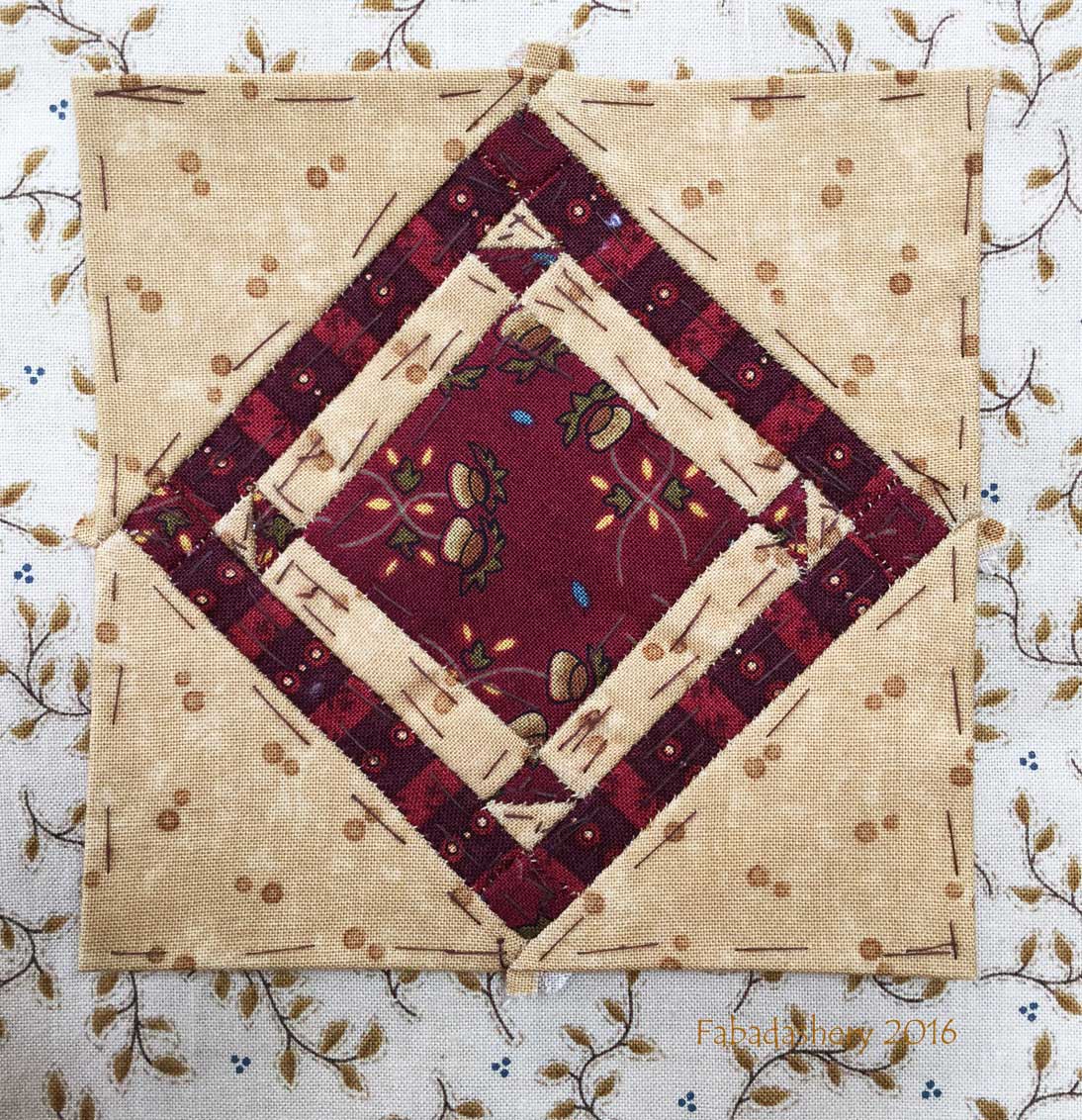 Fabadashery: Dear Jane Quilt - Block C13 Lakota Sioux