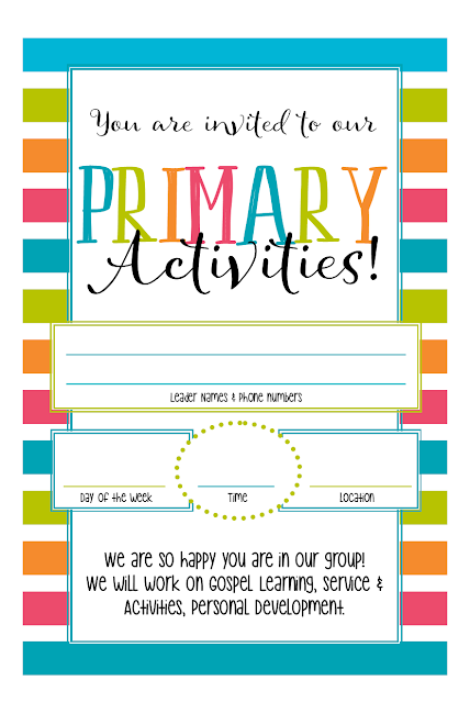 Primary Activity Ideas: Primary Activities Kit