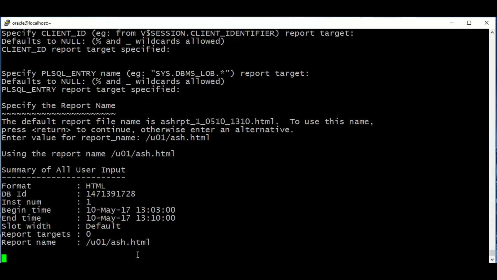 Chaitanya Oracle Dba Blog : ASH Report in Oracle