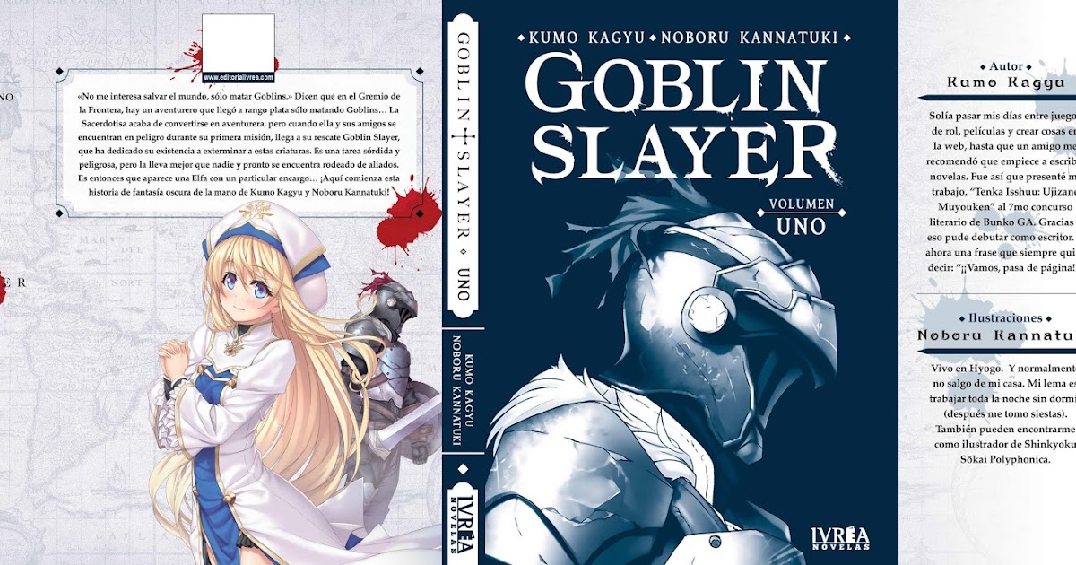 Manga: Ivréa muestra la sobrecubierta de la primera novela de GOBLIN SLAYER.