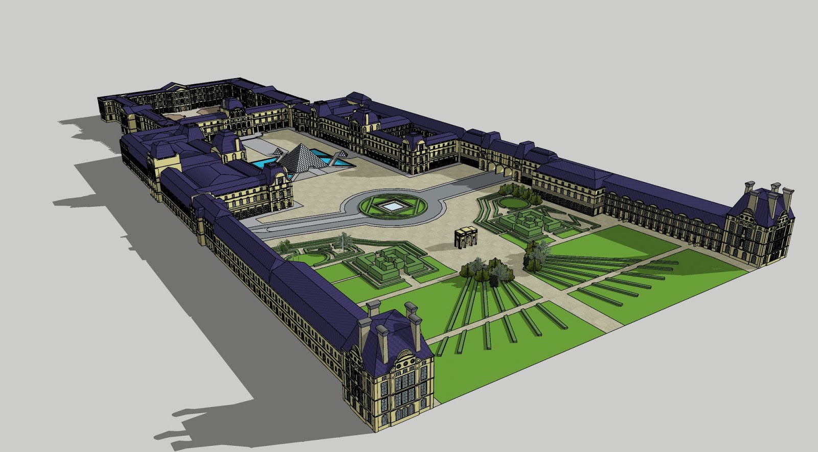 Louvre Museum, Paris, France 30/06/2018 - Let's SketchUp!